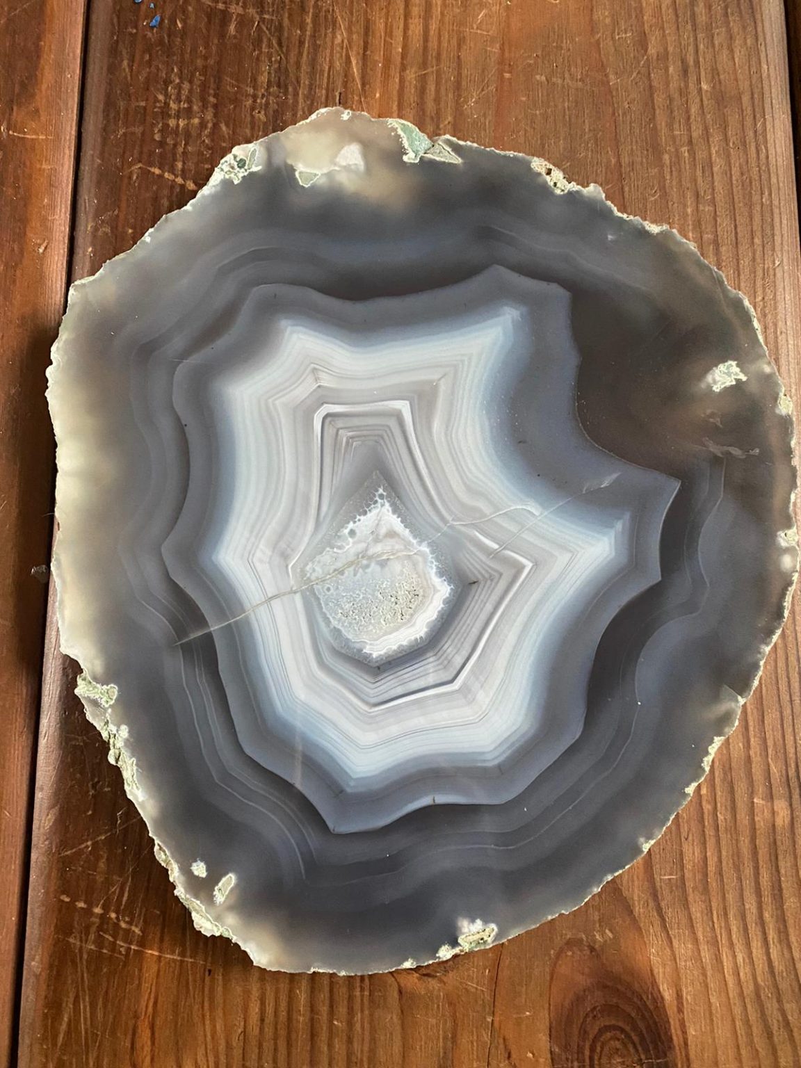 Large Premium Grey Agate Natural Shape Natural Edge Platter 4