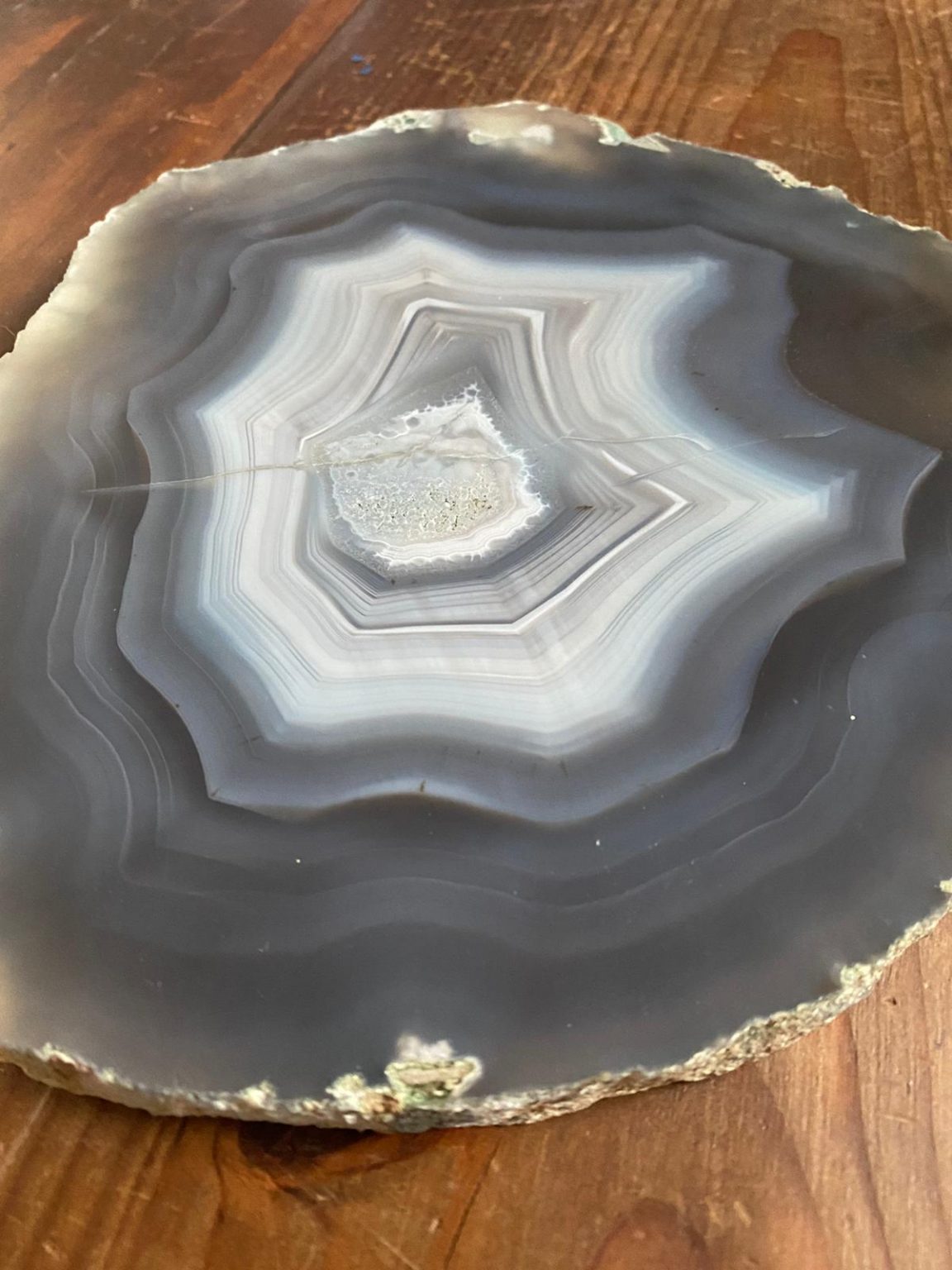 Large Premium Grey Agate Natural Shape Natural Edge Platter 4