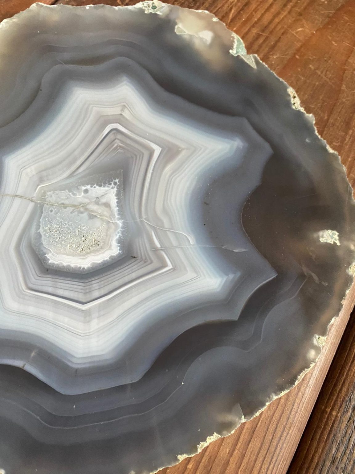 Large Premium Grey Agate Natural Shape Natural Edge Platter 4