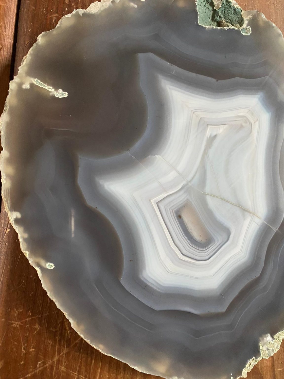 Large Premium Grey Agate Natural Shape Natural Edge Platter 4